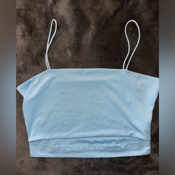 SHEIN | Tops | Light Blue Cropped Tank | Poshmark